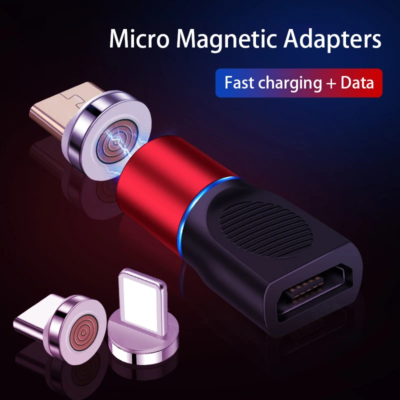 HEZUGOYI 3A Magnetic Micro USB Fast Charging Adapter Micro USB Female ...