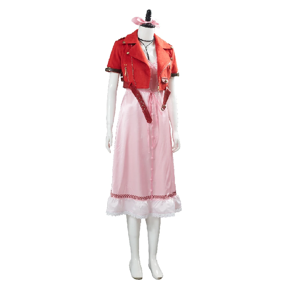 Final Fantasy Aerith Aeris Cosplay Costume - AllCosplay.com