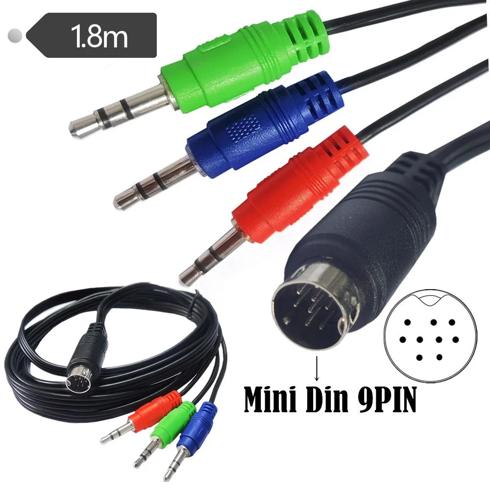 mini-DIN-9-pin-Male-to-3-3-5mm-Audio-DIN-Cable-for-audio-receivers ...