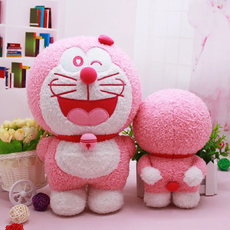 Anime Pink Doraemon Stuffed Toys For Kids - KawaiiMerch.com