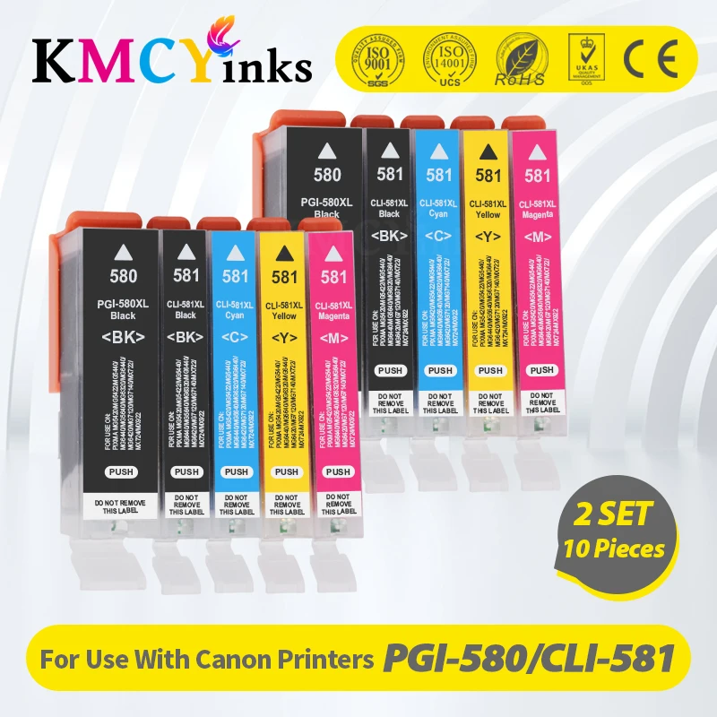 KMCYinks-580-581-PGI-580-CLI-581-Compatible-Ink-Cartridge-For-Canon ...