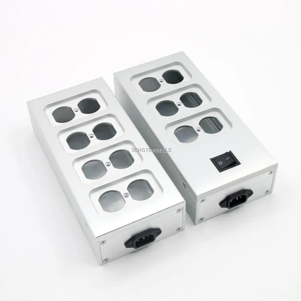 Full aluminum HIFI US power outlet case American Standard power socket ...