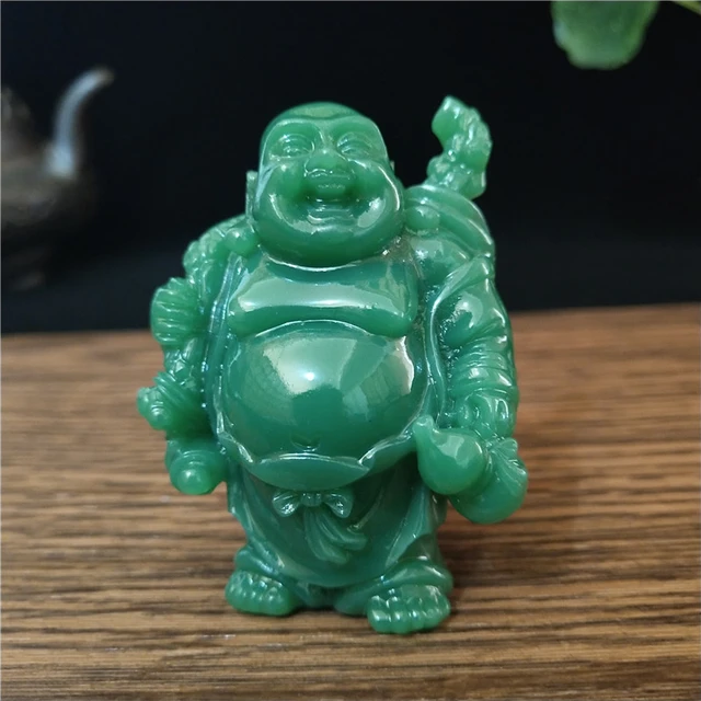 Jade Laughing Buddha Statue