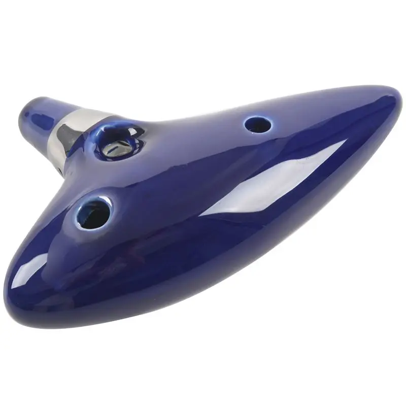 12 Hole Blue Ocarina Ceramic Alto C Legend of Zelda Ocarina Flute ...