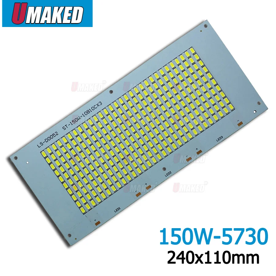 150w 15000lm Led Lighting Source For Floodlight, 240x110mm Led Pcb ...