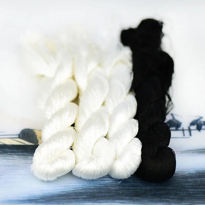 1pcs 400m 100% silk thread silk embroidery thread hand embroidery ...