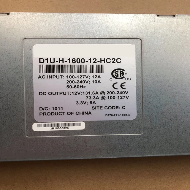 Original PSU For Huawei MuRata Tecal E6000 1600W Switching Power Supply EPW1600-12A D1U-H-1600 ...