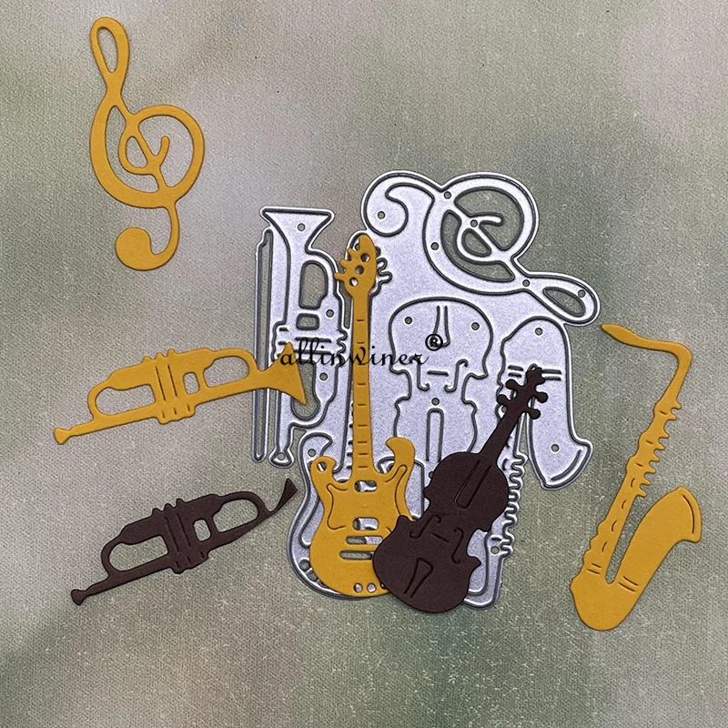 Musical instrument series Metal Cutting Dies Stencils Die Cut for DIY ...