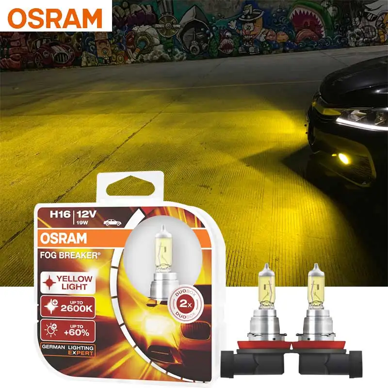 OSRAM Fog Breaker H16 Yellow Color Headlight Car Bulbs Fog Lamps 2600K ...