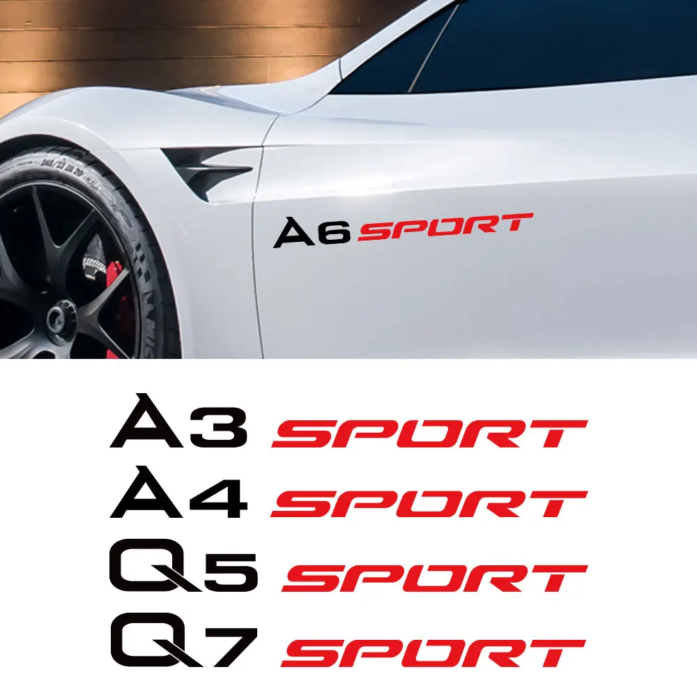 2PCS Car Door Sticker Accessories Exterior Styling Decals For Audi A6 ...