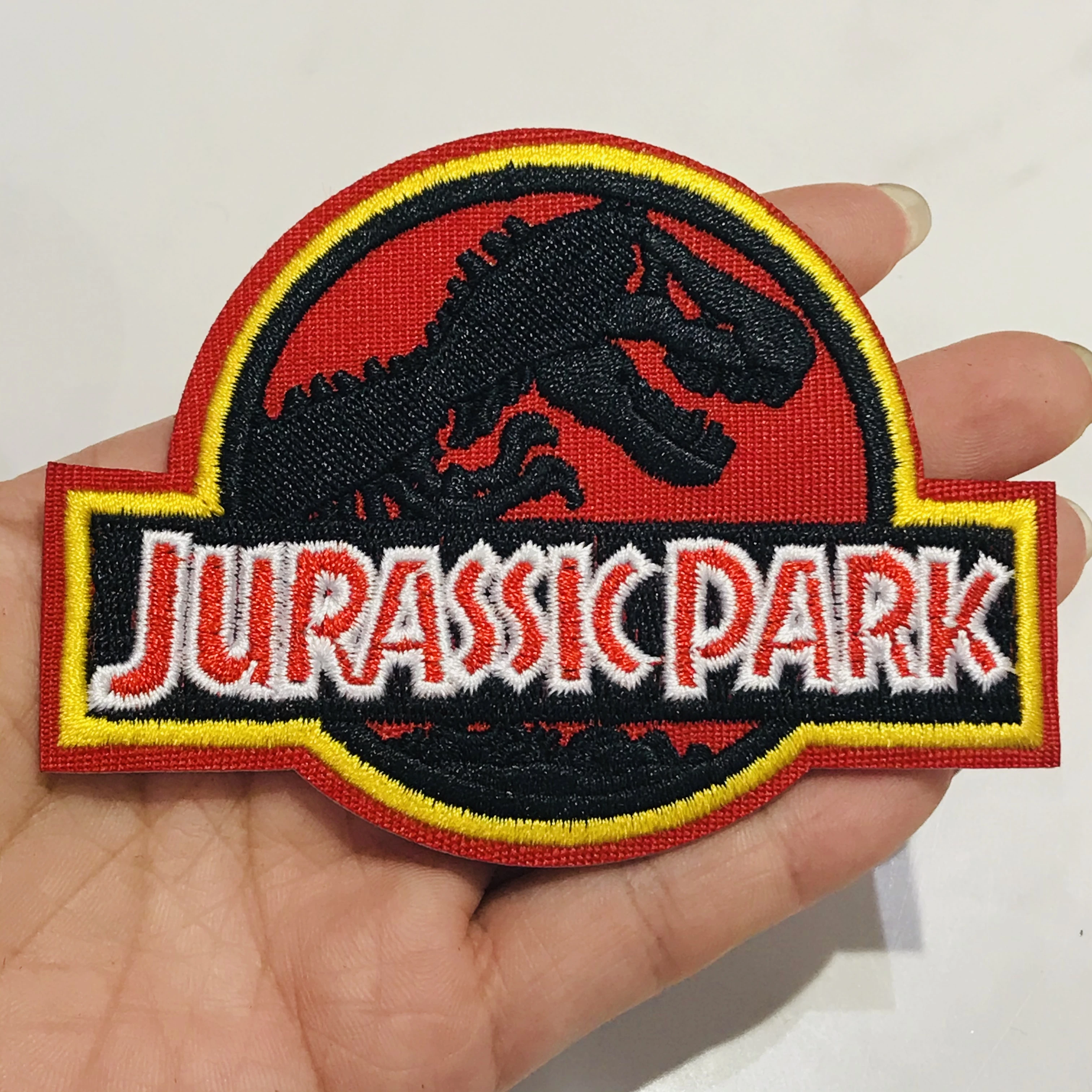 Top Sale 10pcs Dinosaur Jurassic Park Patch Iron On Patches Embroidered ...