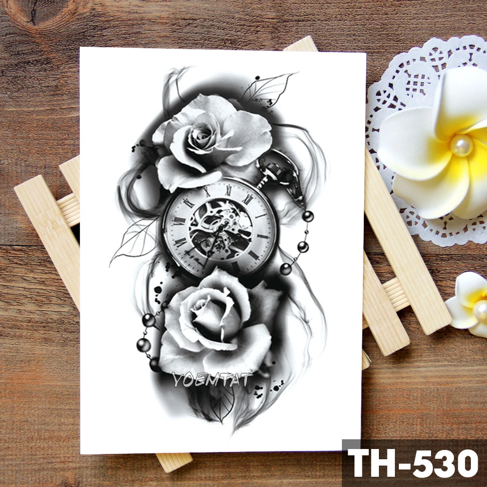 Time Clock Tattoo Design