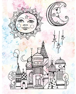 Castle Transparent Clear Stamp Seal For DIY Scrapbooking Photo Album ...