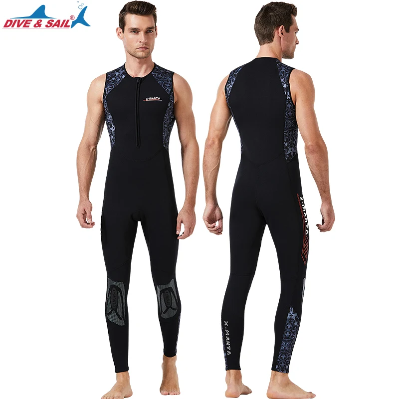 Men's Long John Fullsuit with Front Zip, One Piece Diving Suits ...