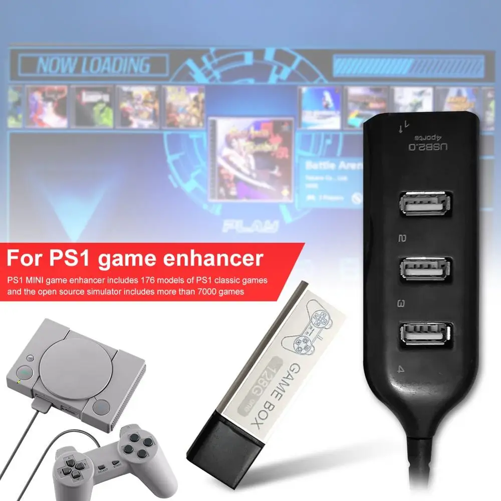 PS1 Mini Game Expansion Stick Built-in 176 PS1 Classic Game 7000 Game ...
