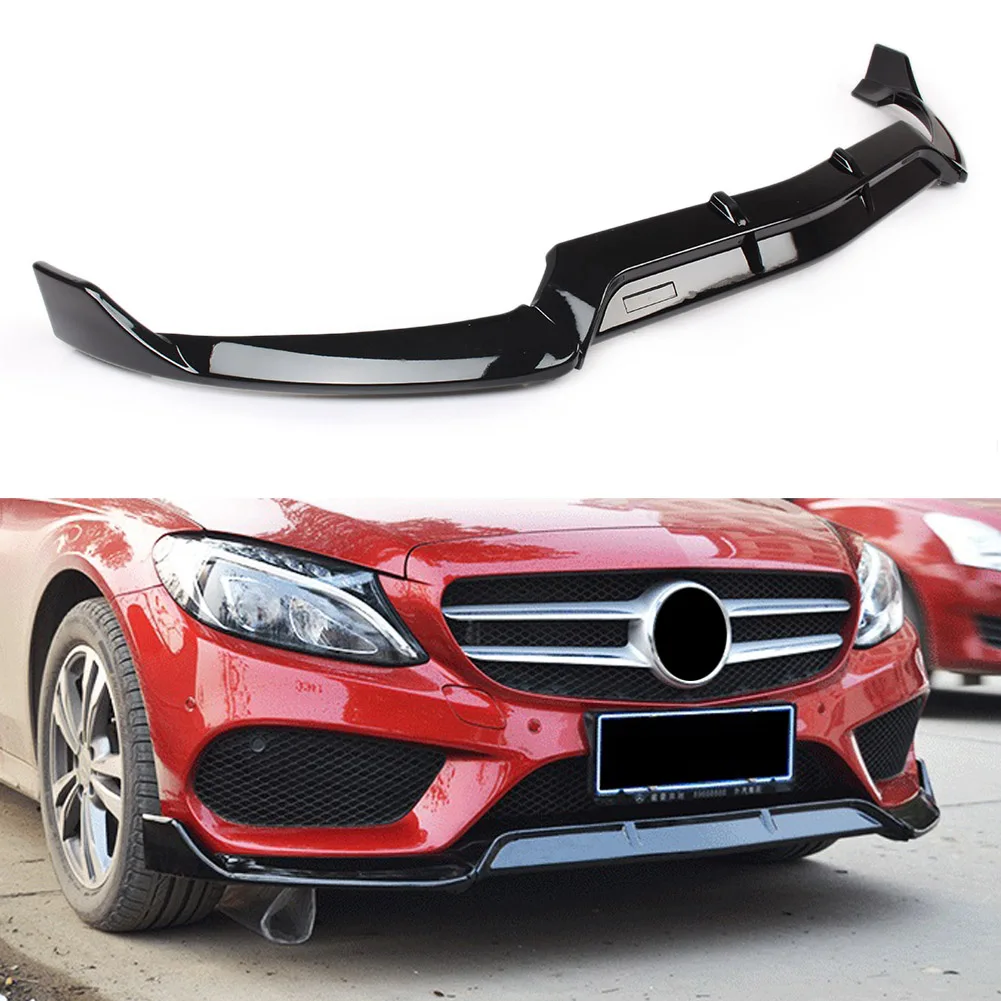 Glossy-Black-Auto-Front-Bumper-Lip-Spoiler-Body-Kit-Spoilers-Diffuser ...
