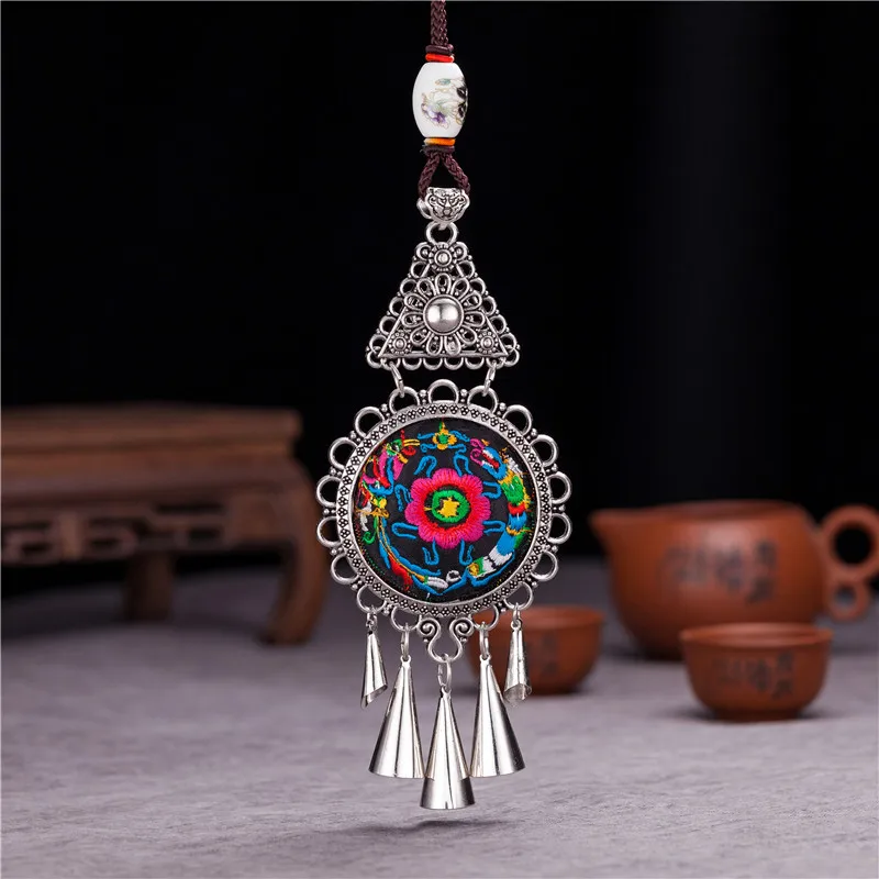 LosoDo collar de estilo étnico Miao para mujer, bordado clásico de ...