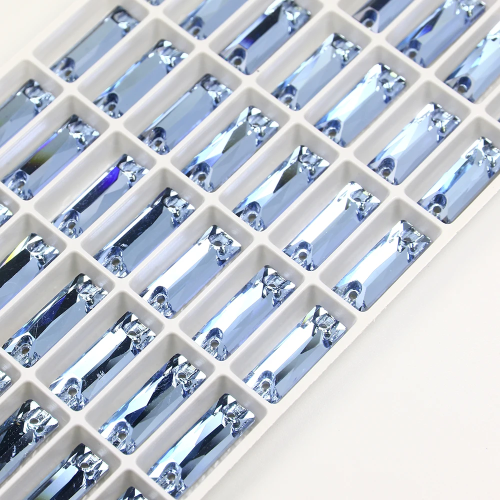 Rectangle K5 Glass Crystal Glitter Flatback Stones With Holes Sew On ...