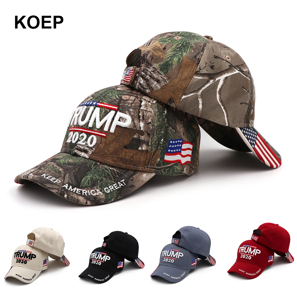 Gorra de Donald Trump 2020, gorra de béisbol de camuflaje con bandera ...