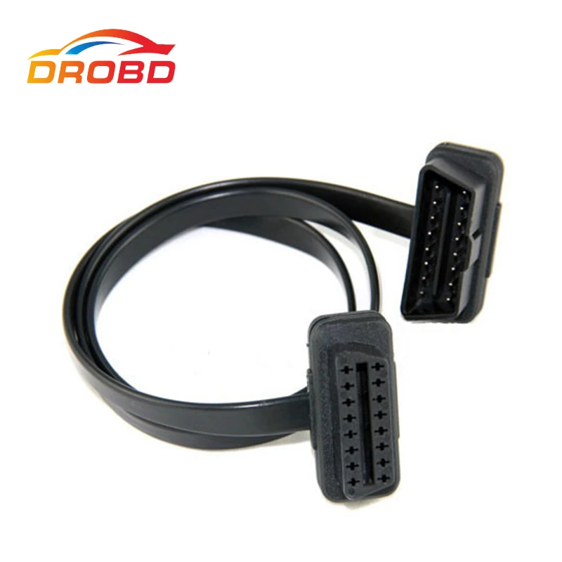 60CM-16Pin-OBDII-OBD-2-OBD2-Extension-Cable-Connector-Diagnostic-Tool ...