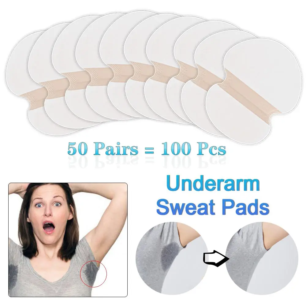 50-100Pcs-Underarm-Sweat-Pads-Absorbent-Armpit-Liners-From-Sweat-Women ...