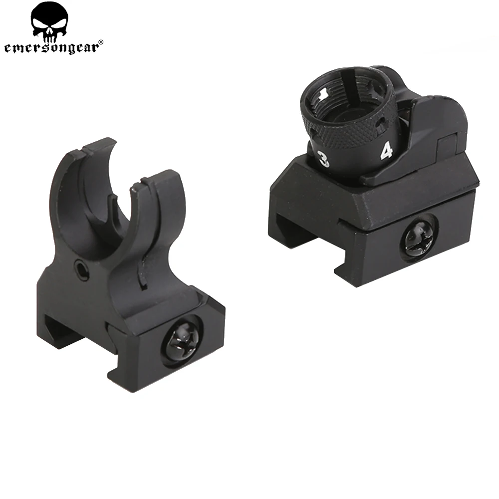 416 Style Picatinny Iron Sights Set Front And Rear Hk Diopter Paintball ...