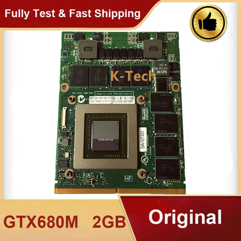 기존 GTX680M GTX 680M VGA 비디오 그래픽 카드 N13E GTX A2 2G CN 020HTK 20HTK Dell ...
