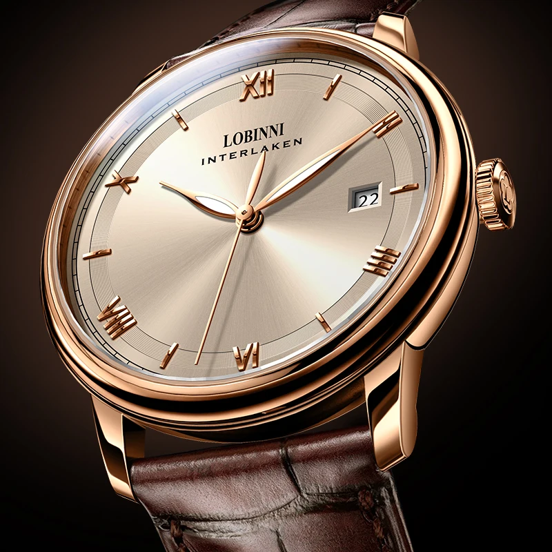 Lobinni Men Watch Luxury Brand Automatic Mechanical Movt Men's ...