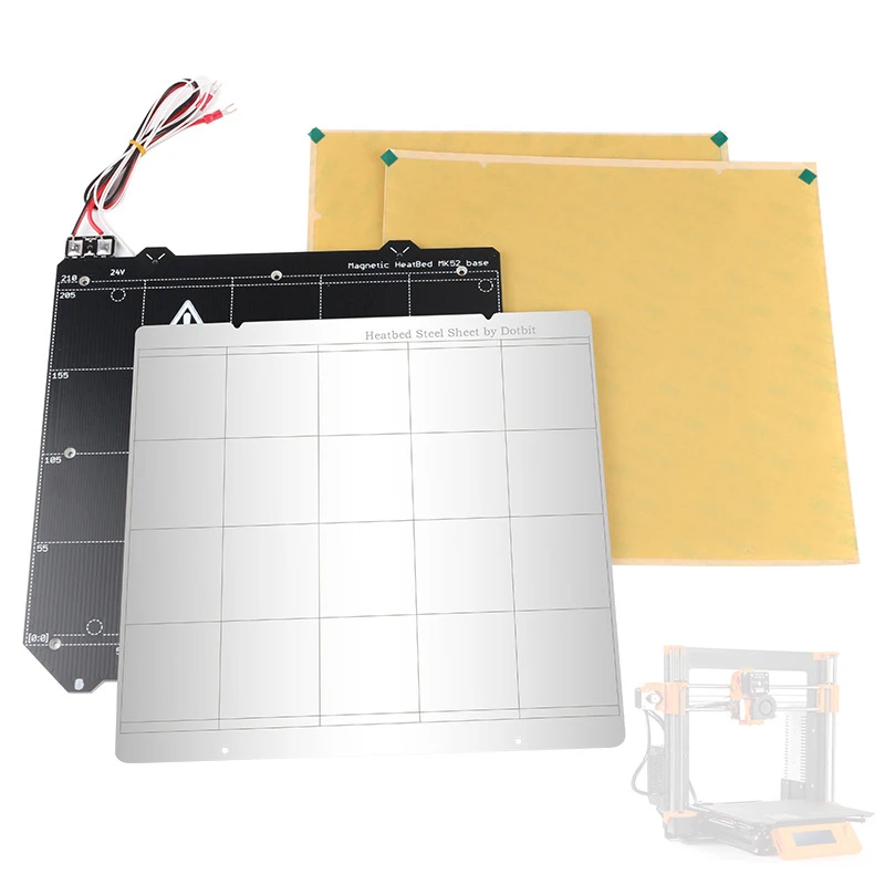 3d принтер аксессуары MK52 Магнитная нагревательная кровать+ стальная ...