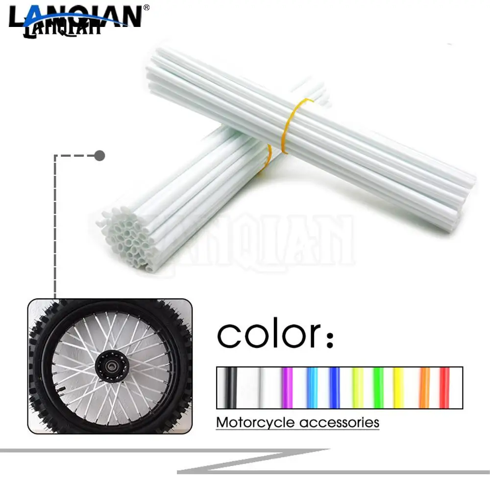 Universal Moto Dirt Bike Enduro off Road Wheel RIM Spoke Shrouds SKins ...