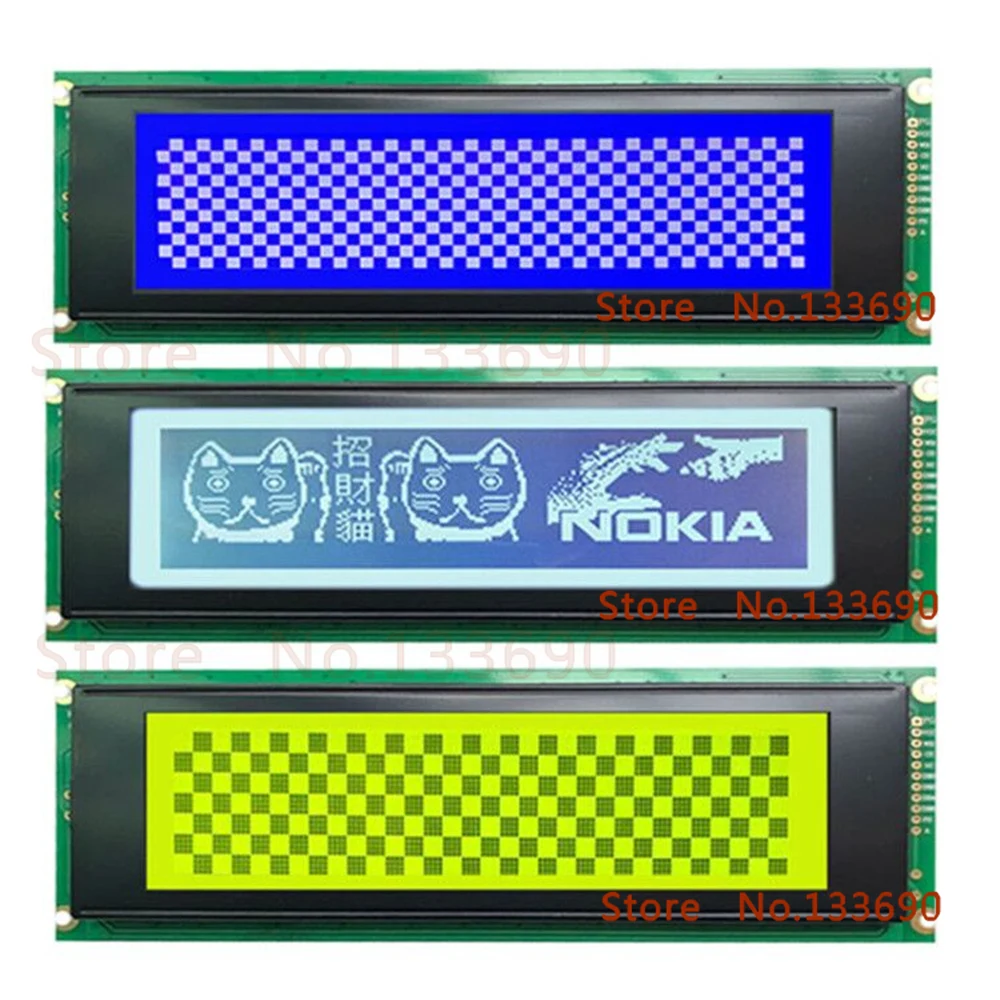 5.4 Inch 240x64 24064 240*64 Lcd Display Graphic Dot Lcm Blue Yellow ...
