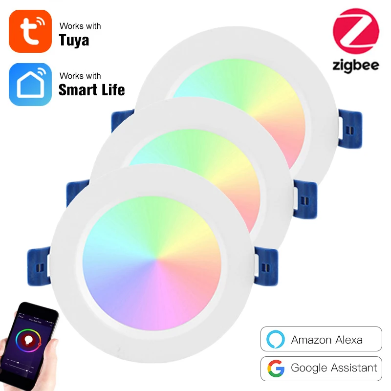 Zigbee Smart Led Downlight | Smart Downlight Rgb Zigbee | Downlight Led ...