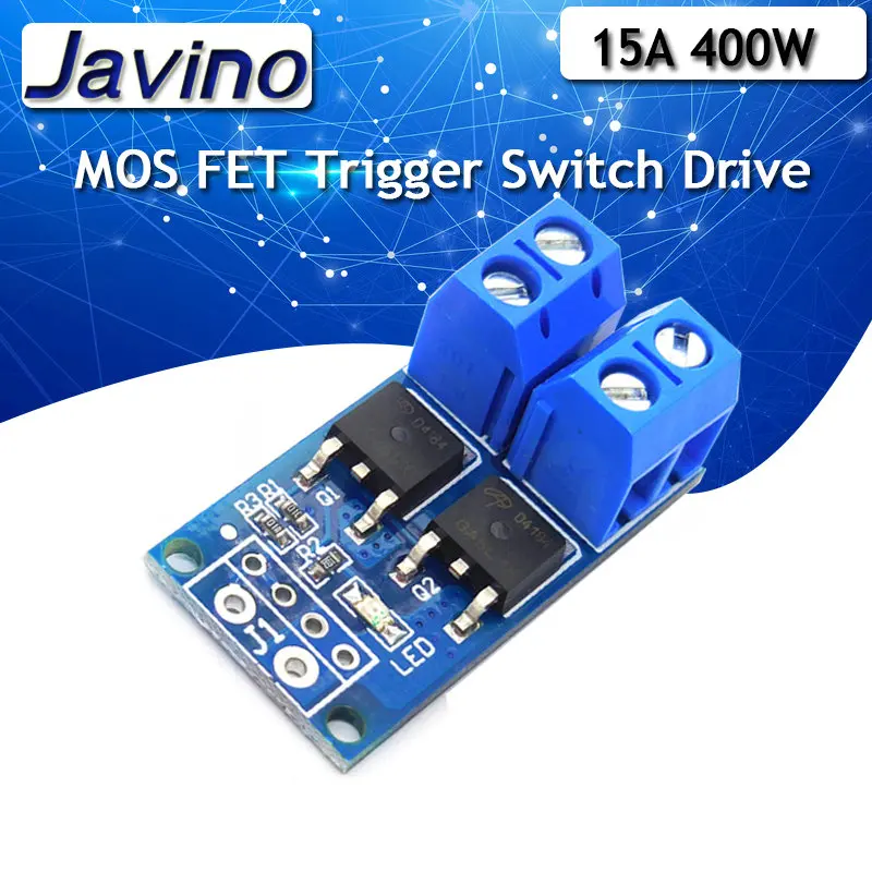 15A 400W MOS FET Trigger Switch Drive Module DC 5V-36V PWM Regulator ...