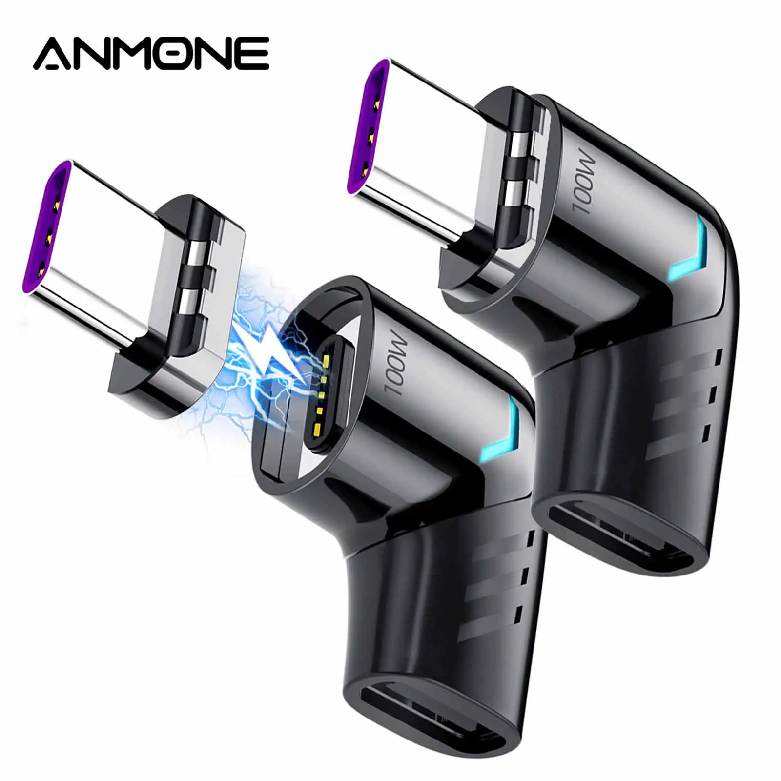 100W-USB-Type-C-Magnetic-Adapter-Fast-Charging-Usb-C-To-Type-C-Magnet ...