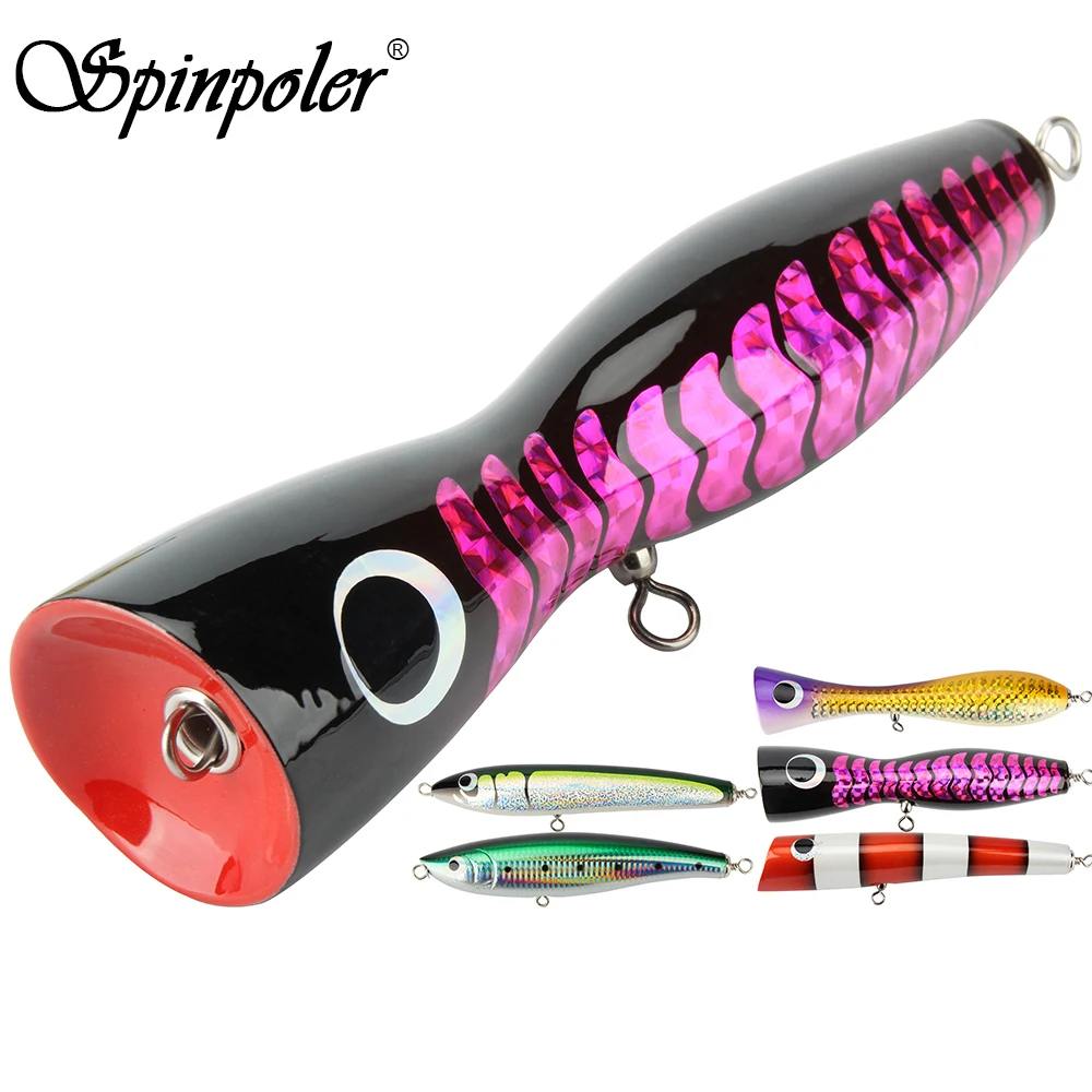 Fishing Lure Popper Wood | Topwater Wooden Popper | Artificial Wood ...