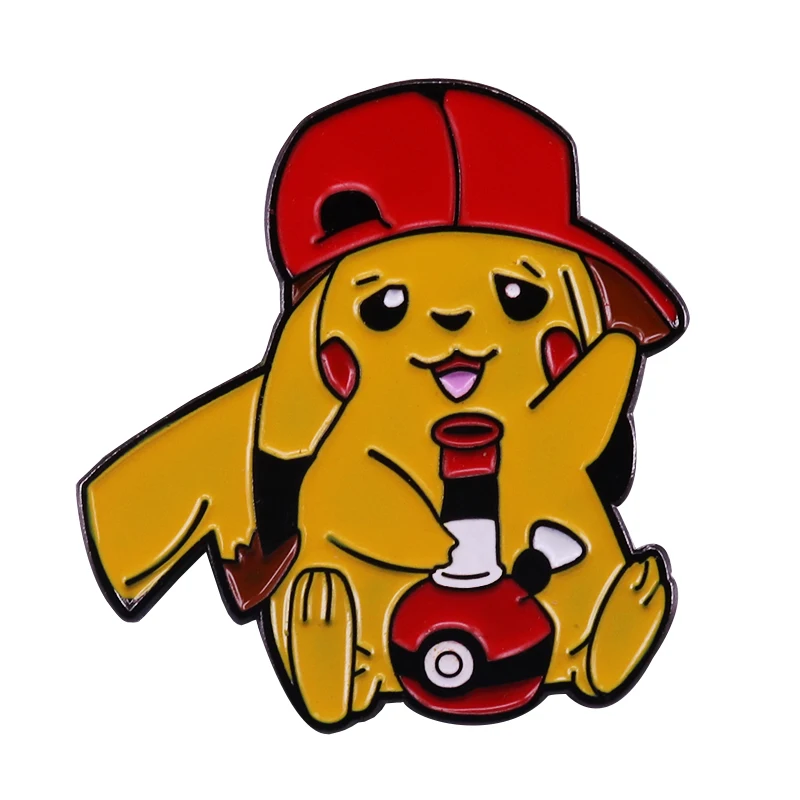 Collectable Badges Pikachu bong enamel pin cute cartoon brooch pop ...