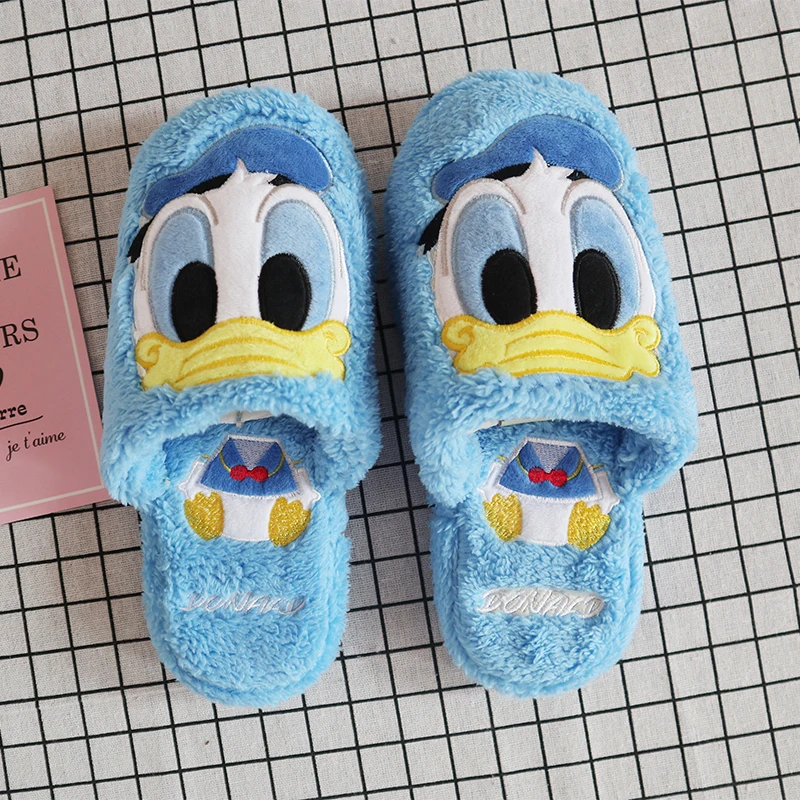 Cartoon Slippers duck Adult Women Stich Anti-Slip Indoor Home Slippers ...