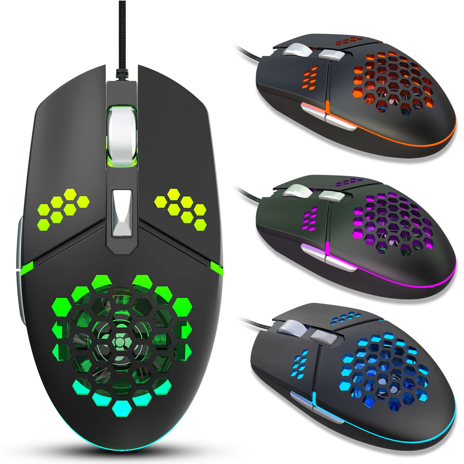 Novo jogo mouse 8000dpi alta precisão ajustável com fio mouse anti suor ...