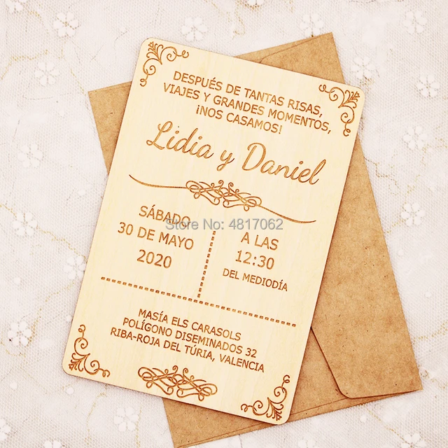 Wooden Scrolls For Invitations