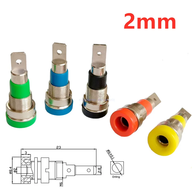 customers save 60% on order 5Pcs 2mm Banana Female Jack Panel Mount ...