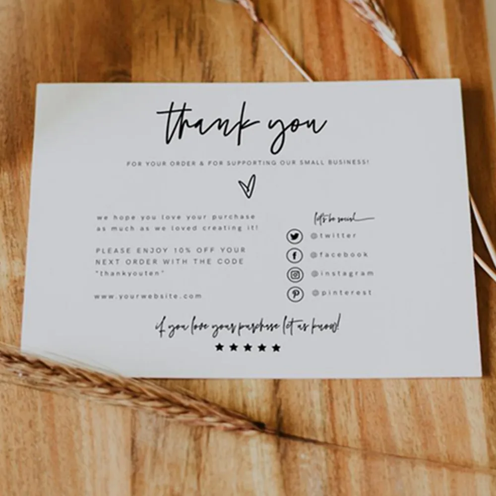 Paper Paper Party Supplies Small Business Thank You Card Editable Paper Paper Party Supplies Small Business Thank You Card Editable