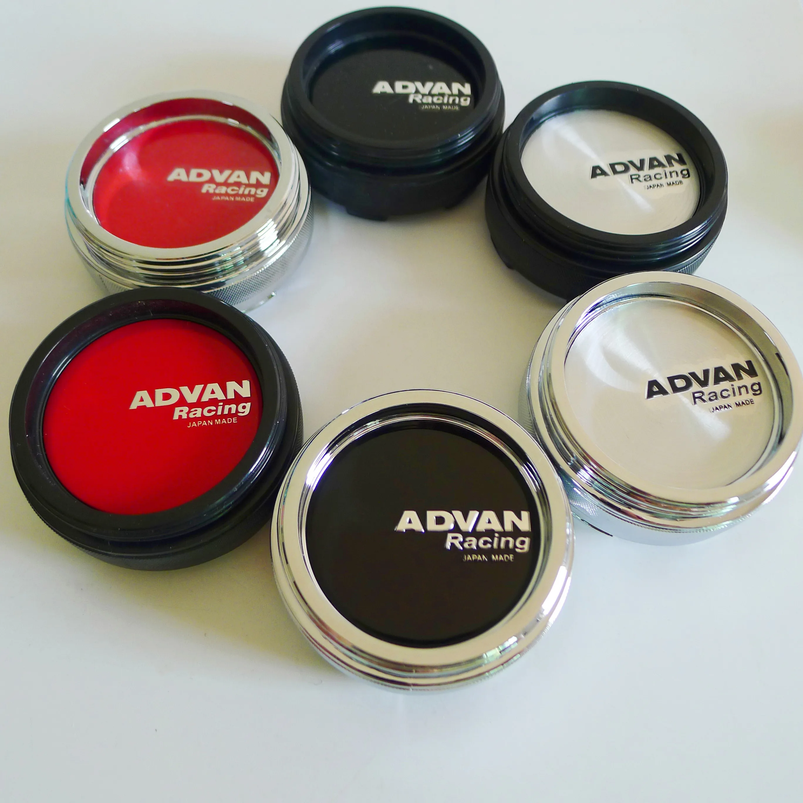 4pcs 60mm Wheesl Center Caps Hub Advan Racing Universal Rims Cover ...