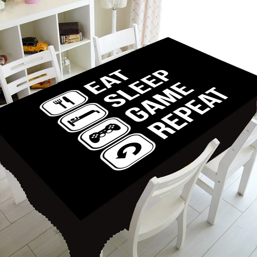 Black-White-Video-Games-Controller-Home-Decor-Eat-Sleep-Game-Repeat ...