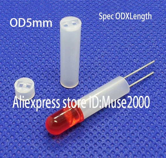 직경 5mm LED 스페이서 높이 2 24mm, 원형 스탠드 오프 서포터 OD 5mm, 높이 유지, 절연 라이트베이스, 2 ...