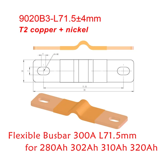 Flexible Busbar Pure Copper+Nickel Plate Bus bar for Lithium 3.2V ...