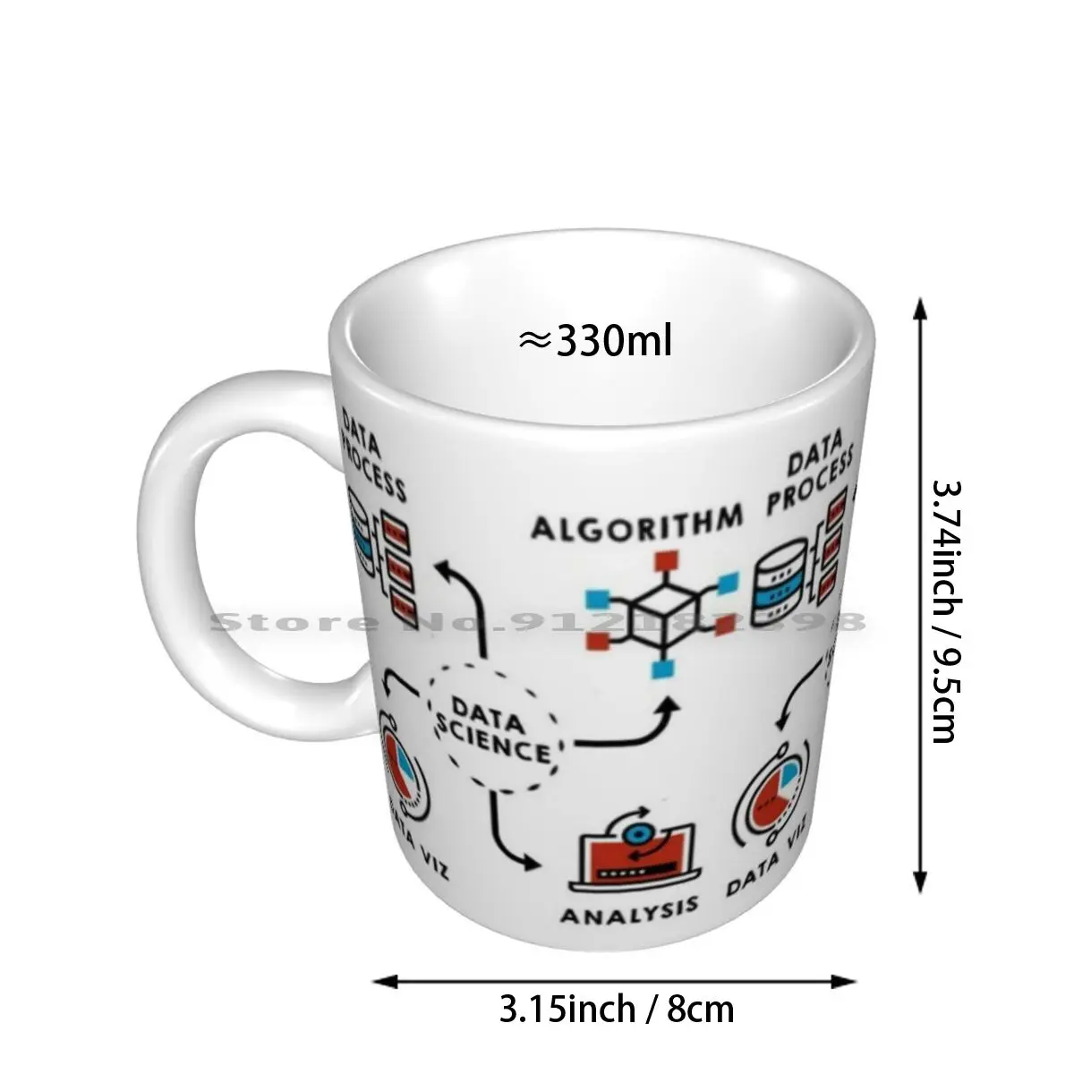 Data Science Designs Ceramic Mugs - Mon Science