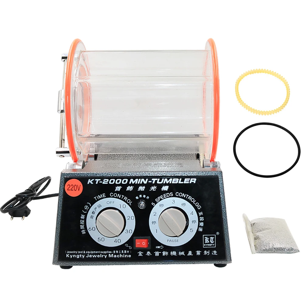 Kt-2000 5kg Rotary Tumbler Jewelry Surface Polisher Finisher Polishing Finishing Machine ...