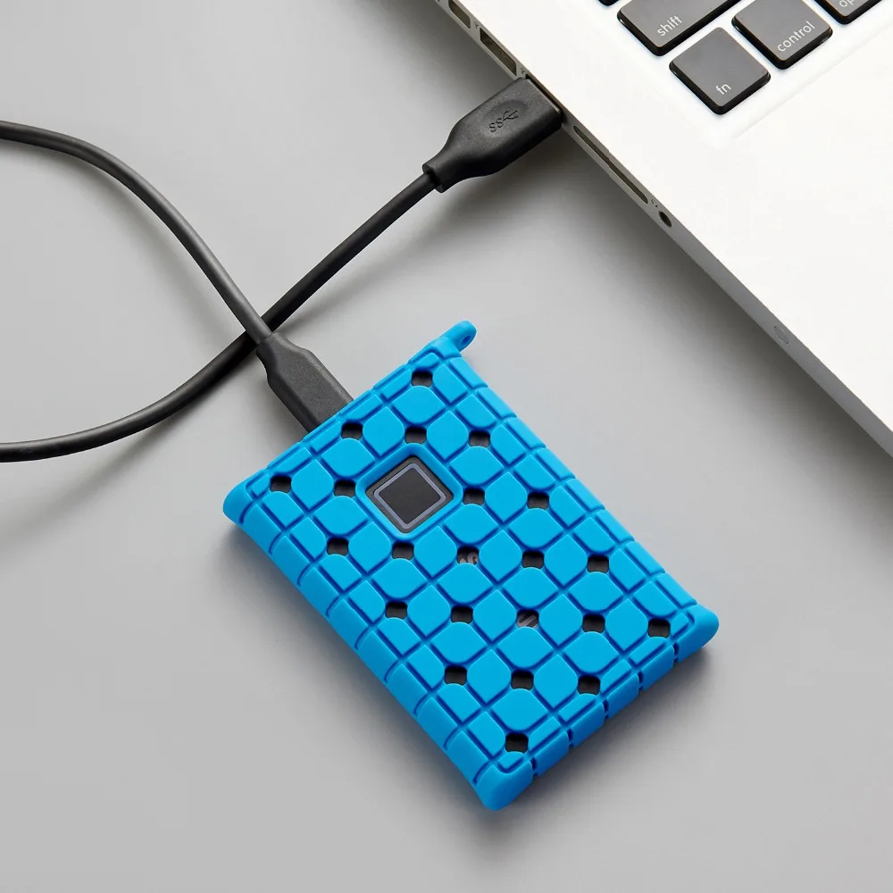 T7 tactile Bleu-Juste de protection pour disque dur portable SSD PSSD ...