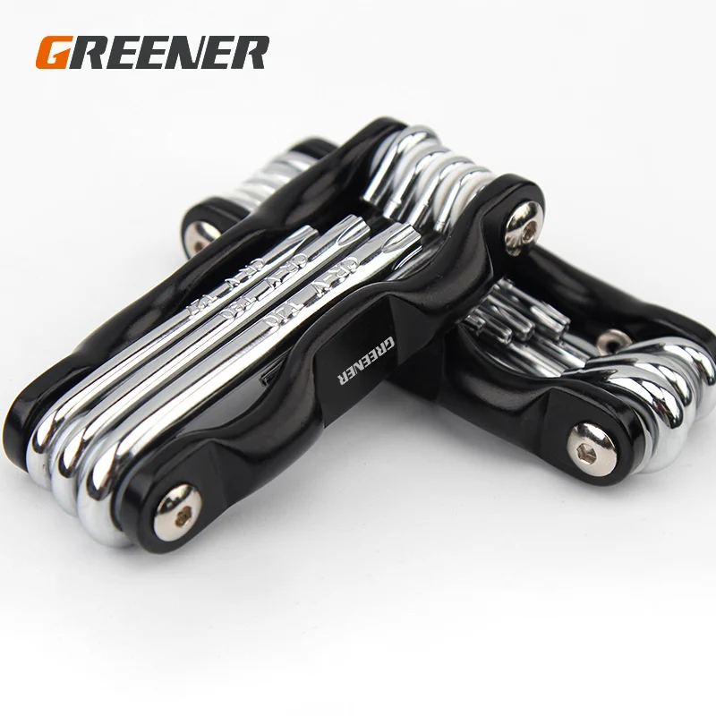 Greener Folding Hex Wrench Metal Metric Allen Wrench Set Hexagonal ...