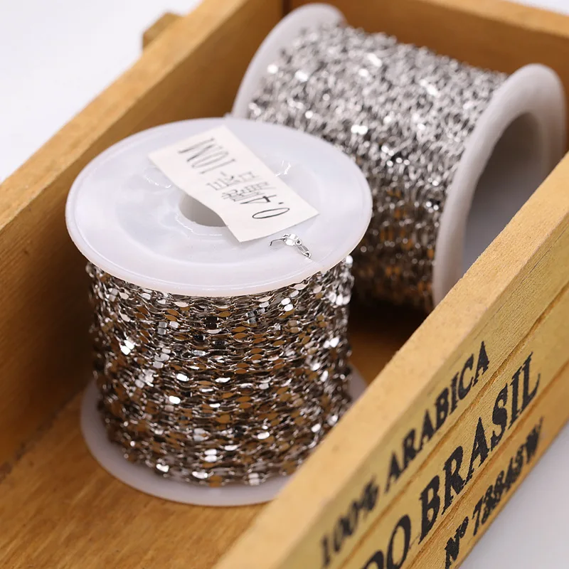 Generic 10 Yards Roll 316l Stainless Steel Flat Oval Lip Chain @ Best ...